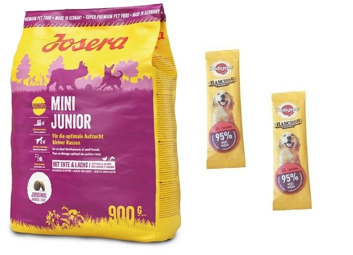 Josera Mini Junior 900g - pokarm dla szczeniąt małych ras + 2 X ...